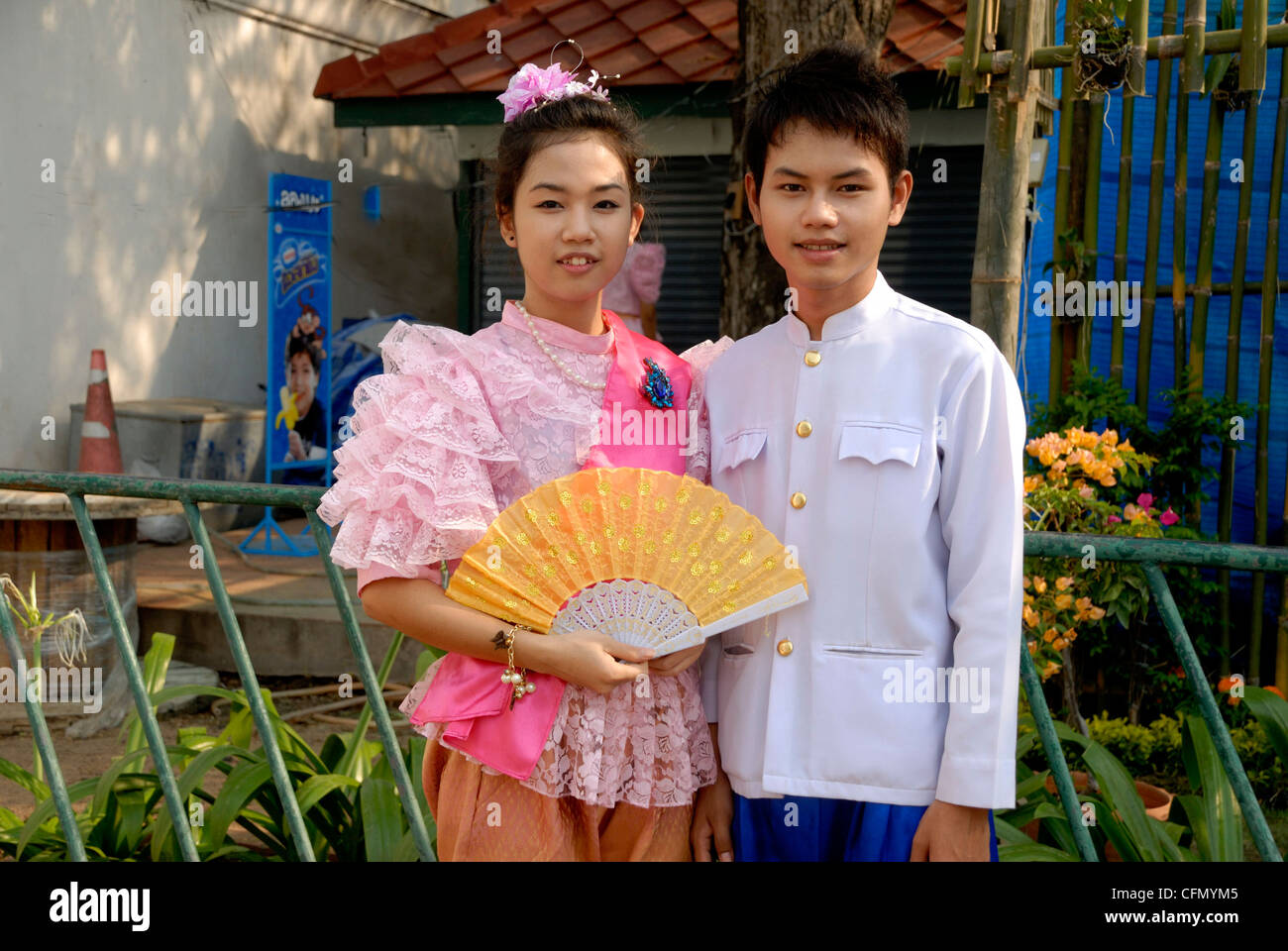 Thai children in traditional Thai costume at the Lop Buri festival Lop ...