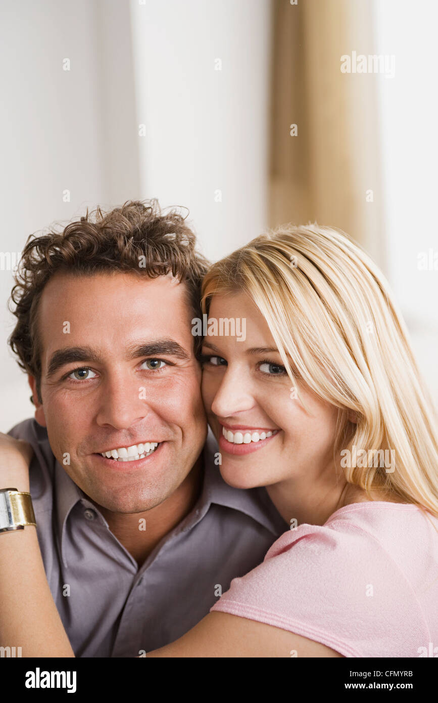 USA, California, Los Angeles, Portrait of smiling couple Stock Photo ...