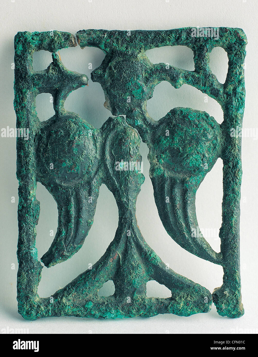 Seljuk bronze double headed eagle figure A.D. 1236 Kubadabad Palace ...