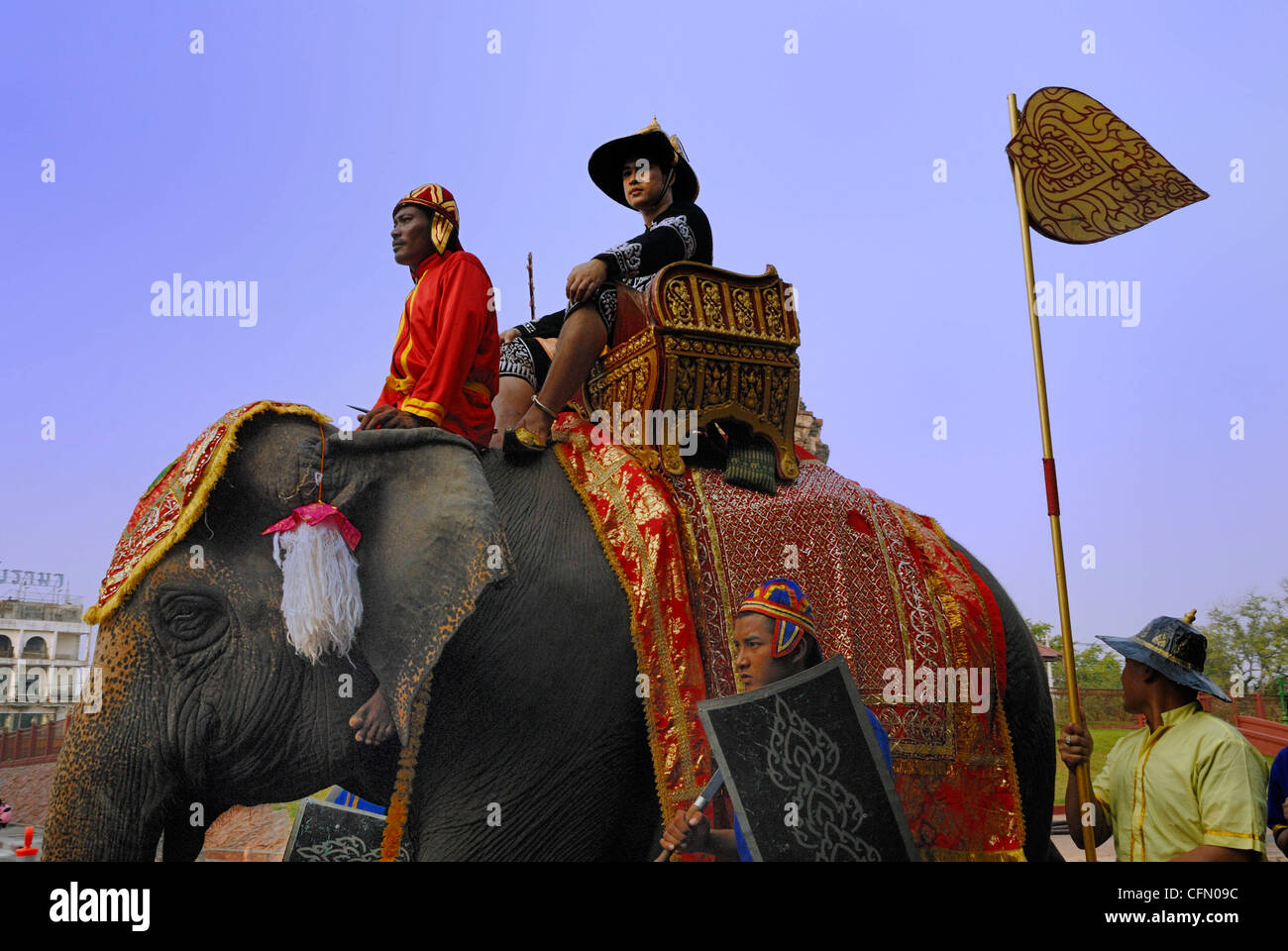 Traditional Thai costume worn at the Lop Buri festival. Lop Buri ...