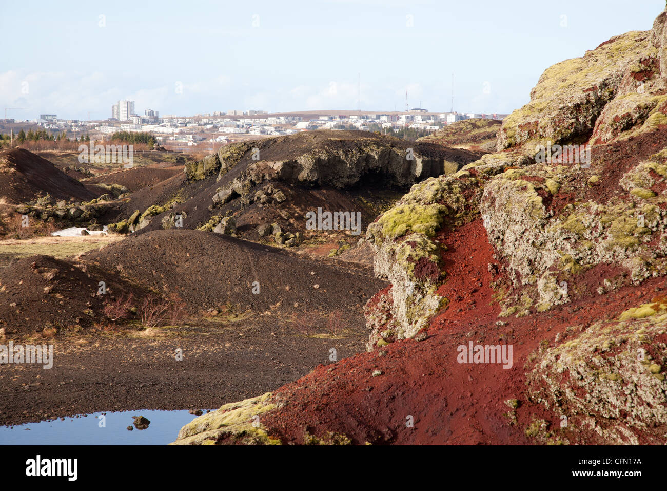 Volcanic scenery Hieidmork Iceland Stock Photo - Alamy