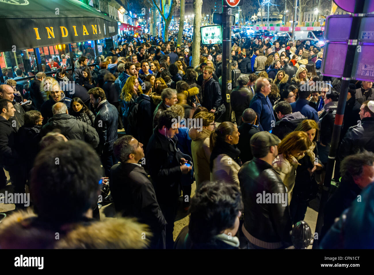 Paris, France, Sad Demonstration, Jewish People in Silent March After ...