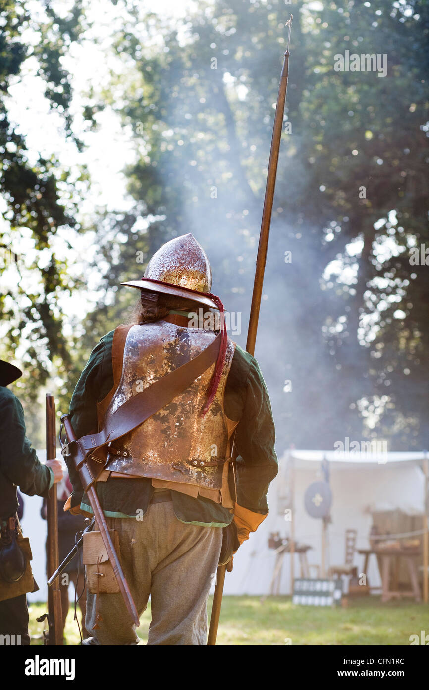 Interpretation of roundhead soldier from the English Civil War Stock ...