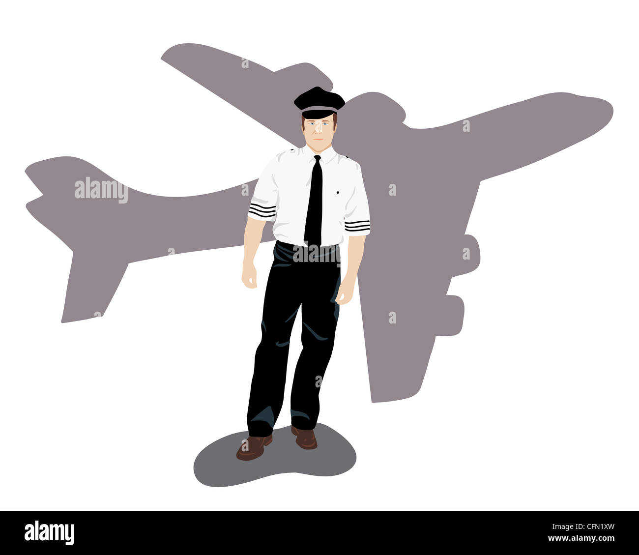 Airplane captain Cut Out Stock Images & Pictures - Alamy