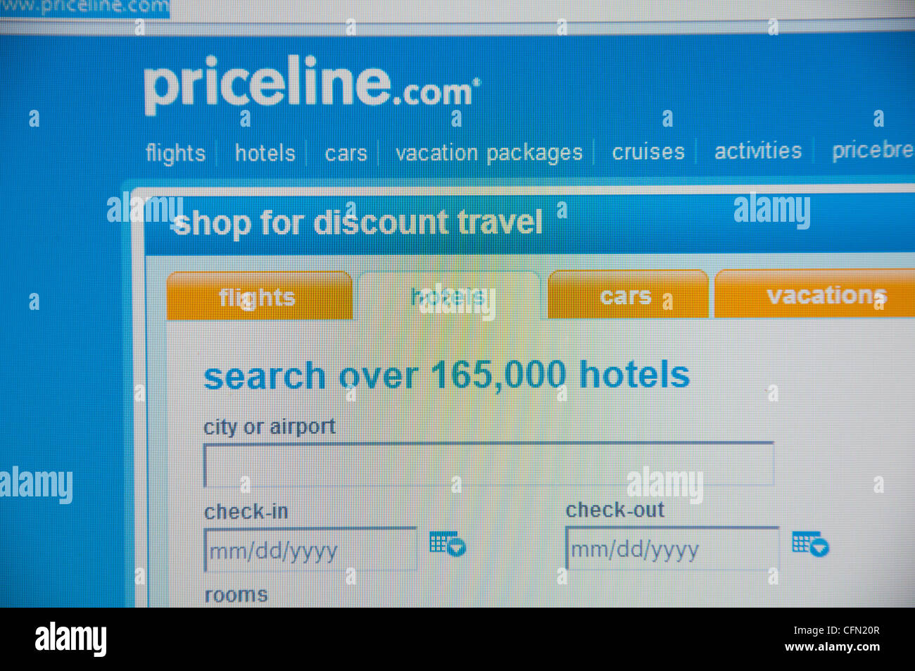 Priceline website screenshot Stock Photo - Alamy