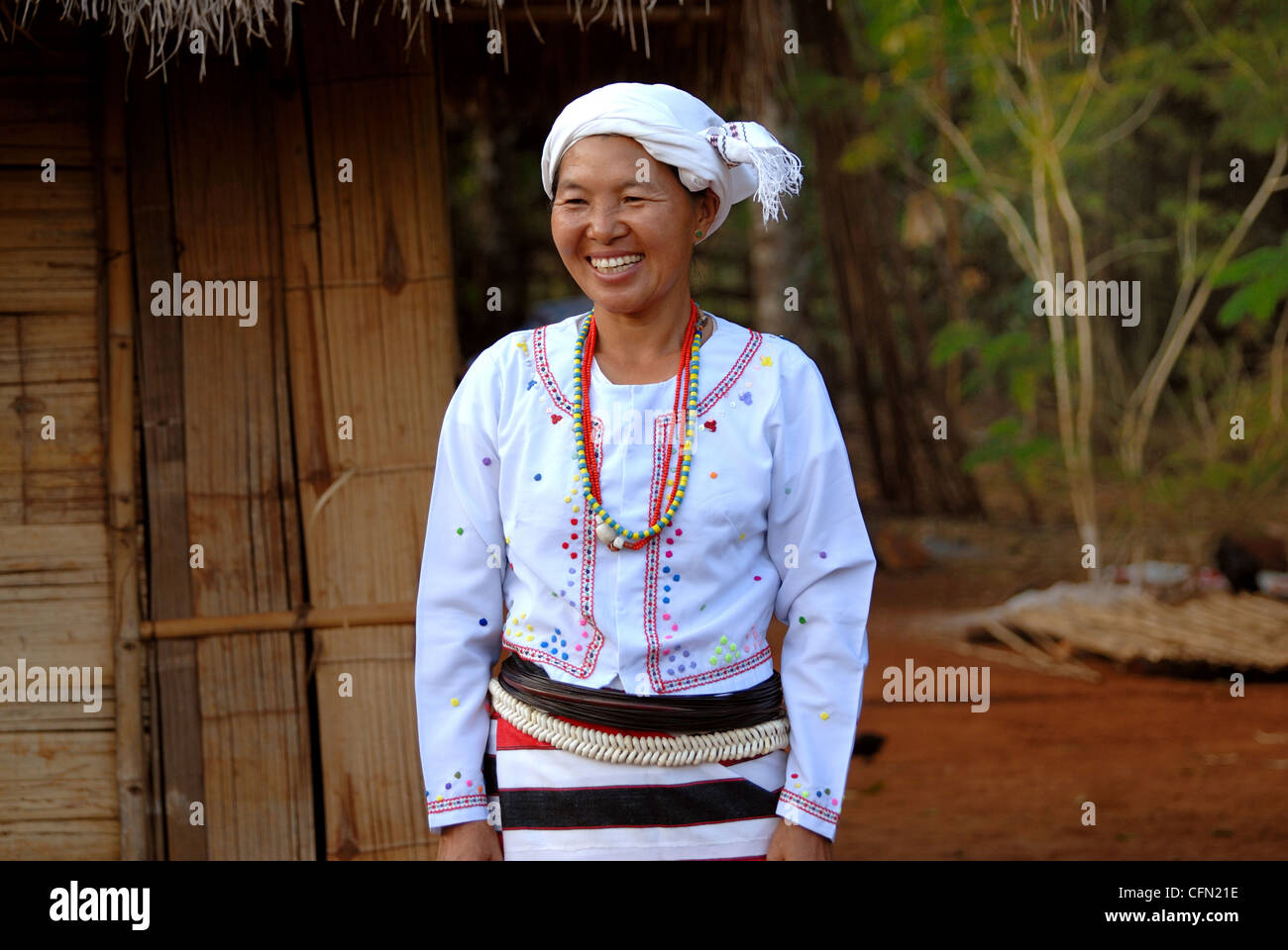 Lady in Katchin costume in Chiang dao Chiang Mai Northern Thailand on 6 ...
