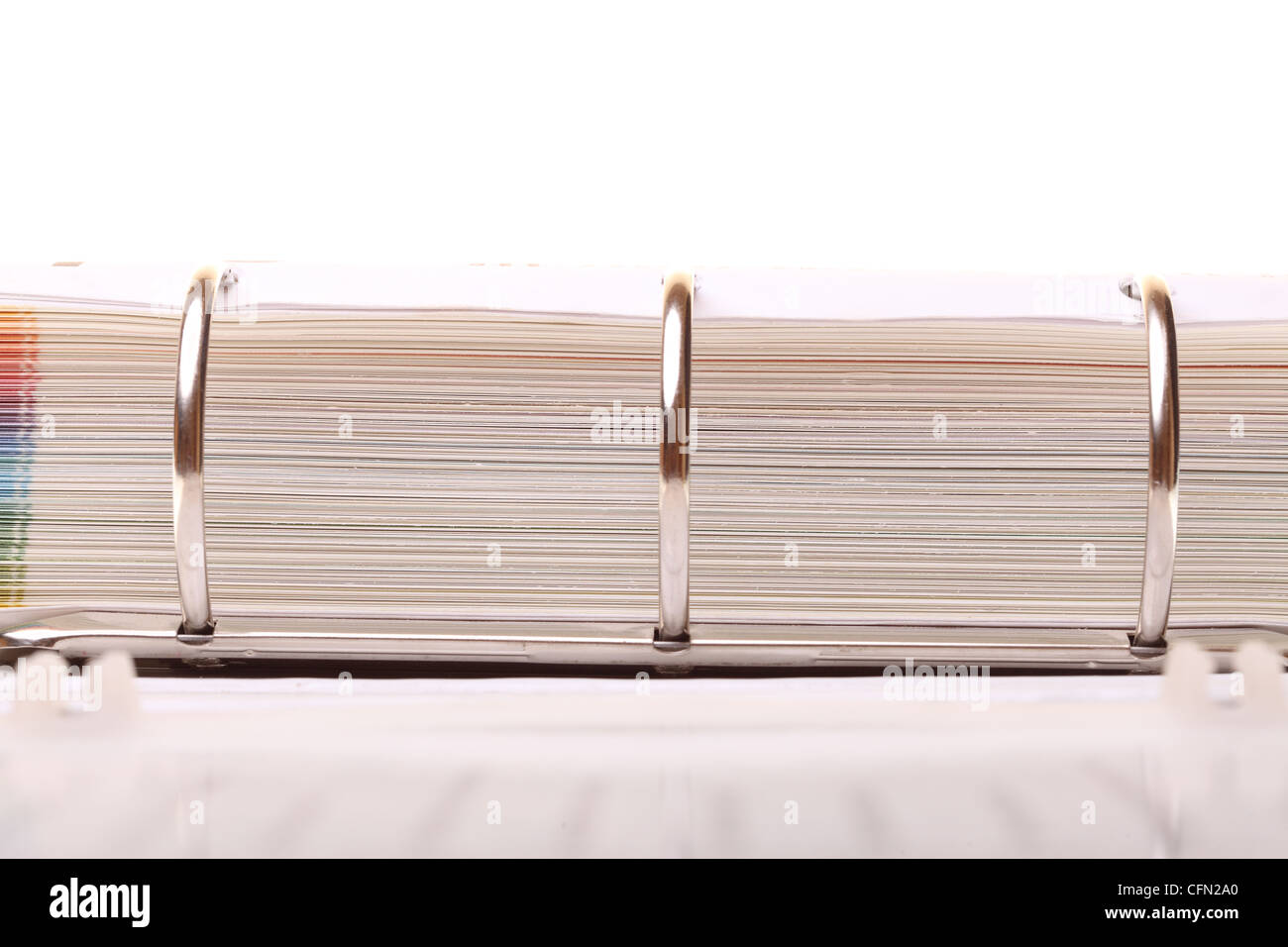 file folder with documents and papers isolated on white Stock Photo - Alamy