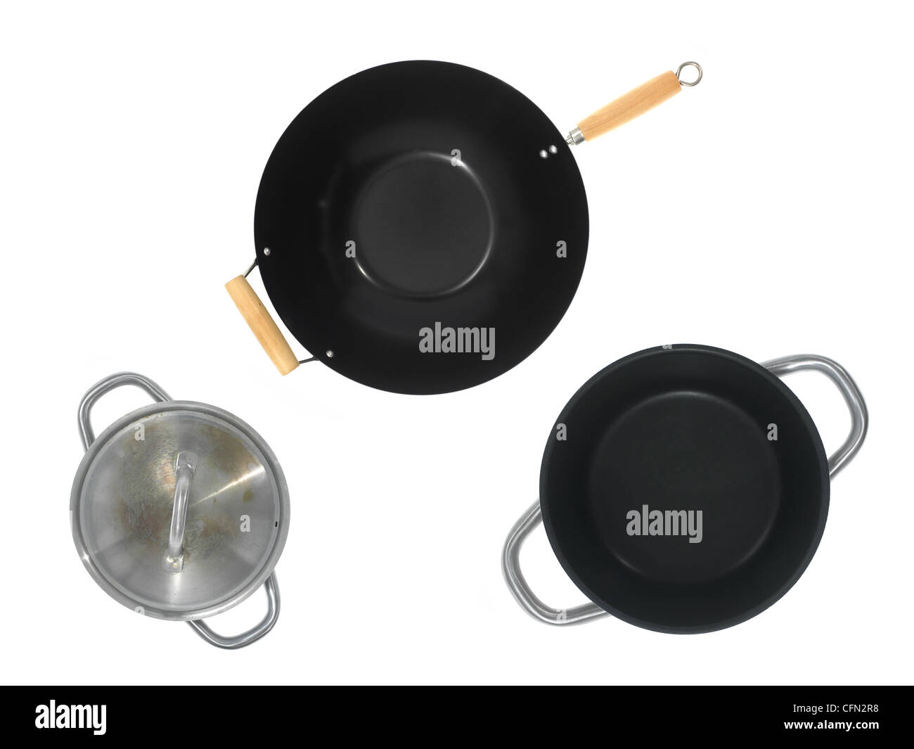 Cooking equipment isolated against a white background Stock Photo - Alamy
