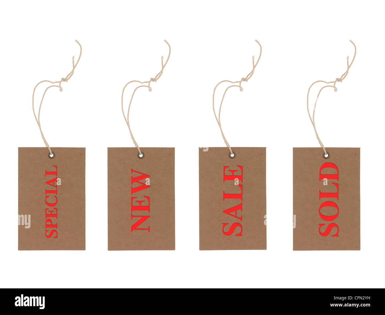 A retail shopping tag isolated against a white background Stock Photo ...