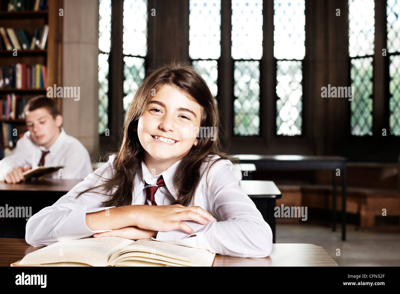 Female Student in Class Stock Photo - Alamy
