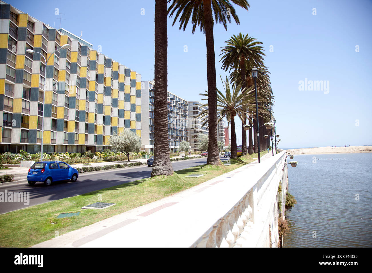 Viña del Mar, a popular resort area on Chile's Central Coast, near ...