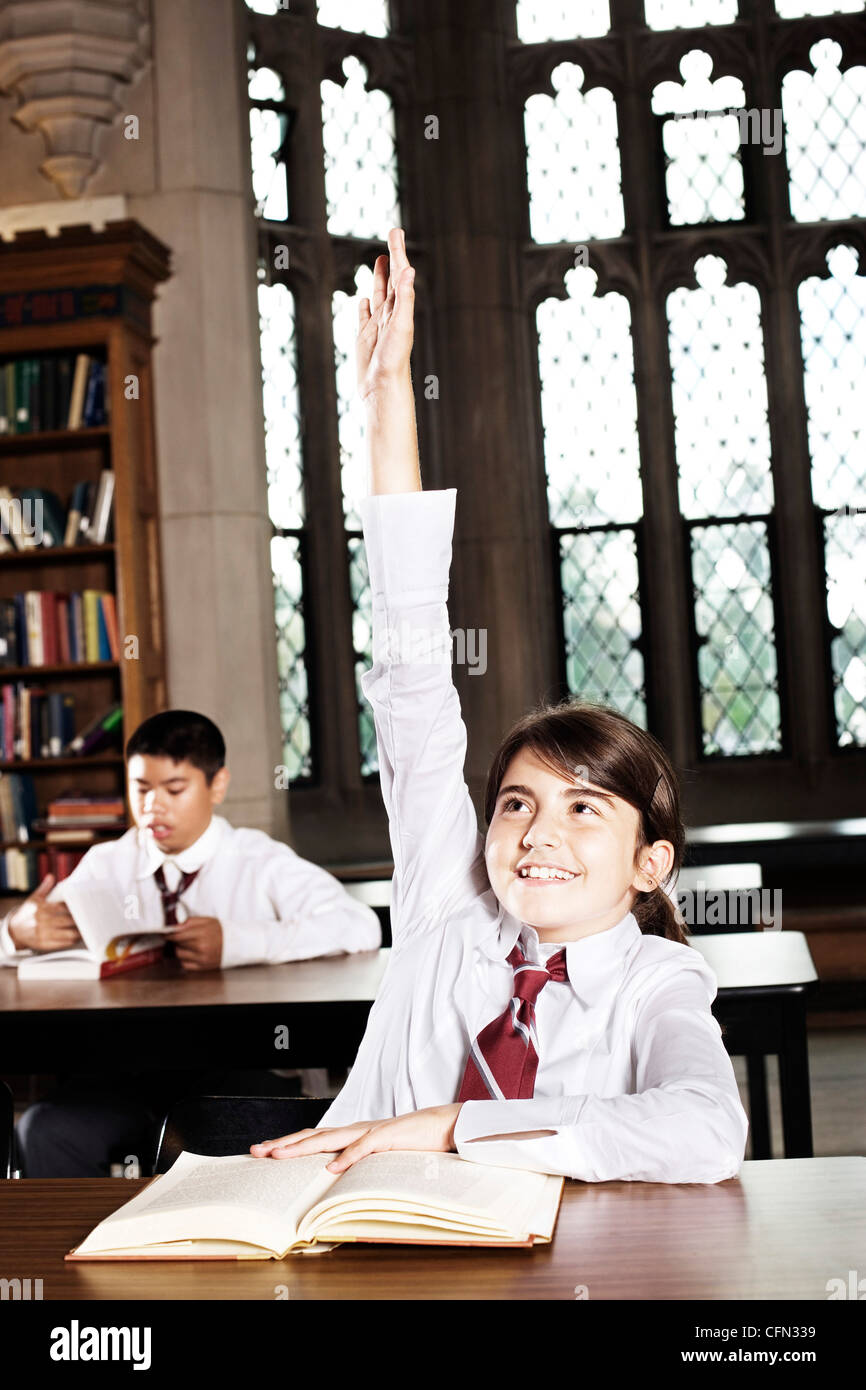 Boys hand up uniform hi-res stock photography and images - Alamy