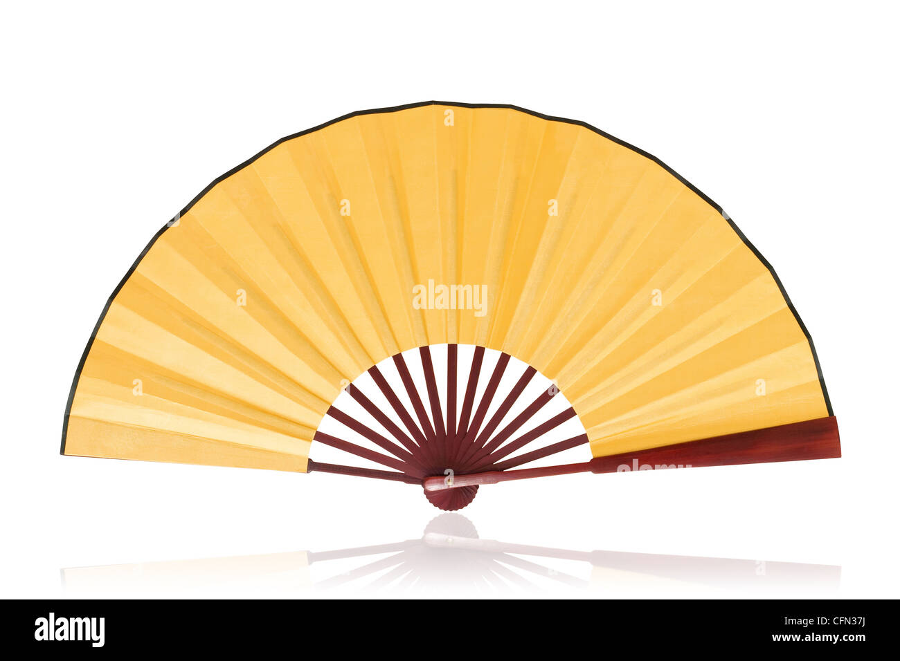 Chinese fan isolated on white background Stock Photo - Alamy