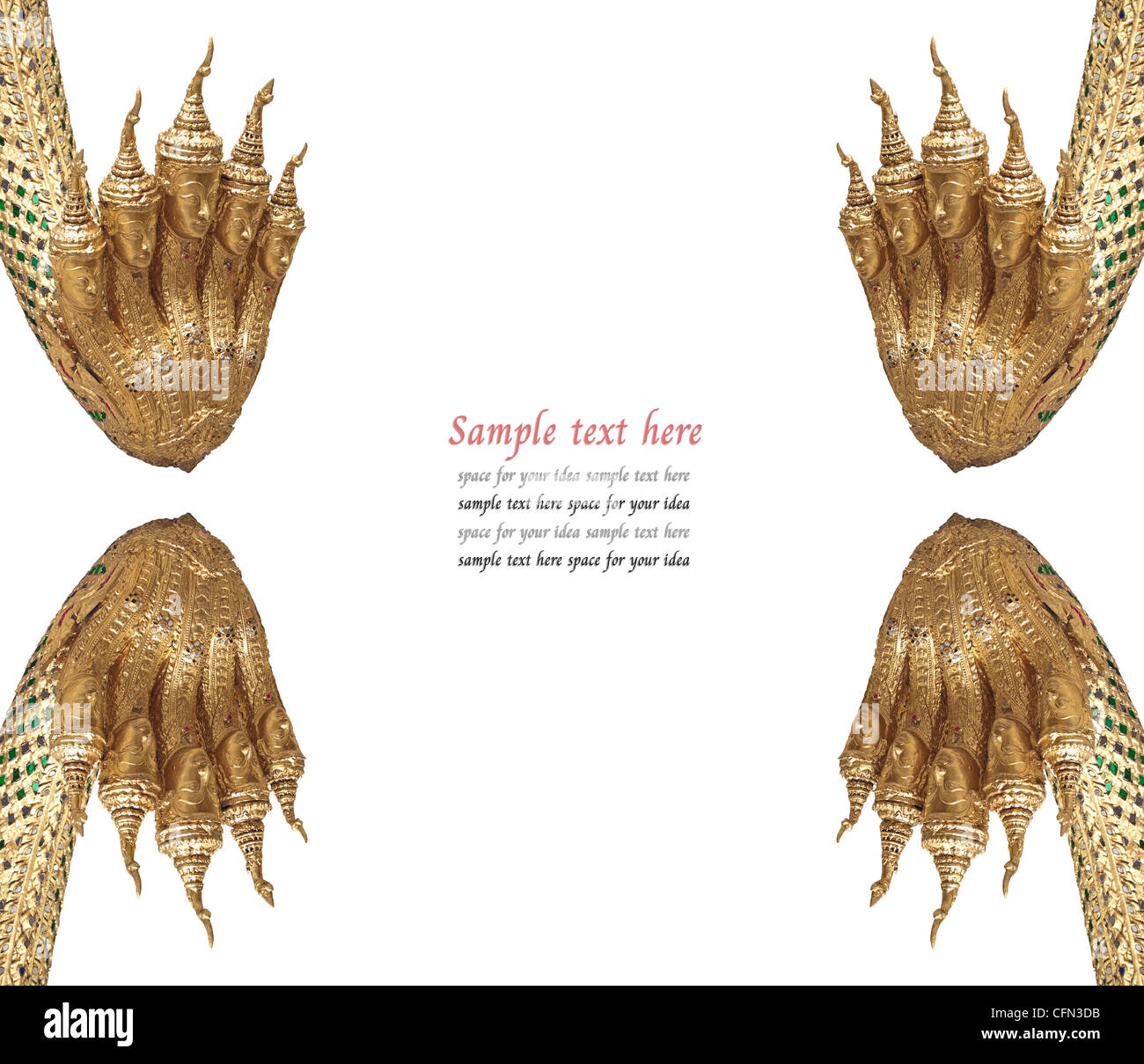 Isolation of five head angel face nagas Stock Photo - Alamy