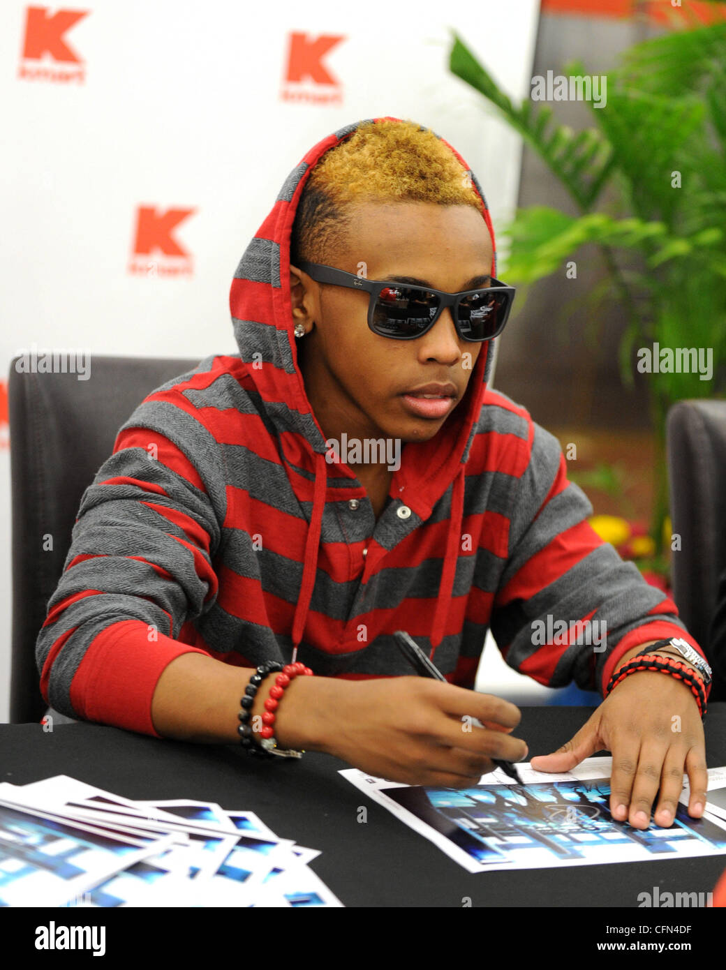 Prodigy of Mindless Behavior signs autographs for fans during a meet and greet event held at a ...