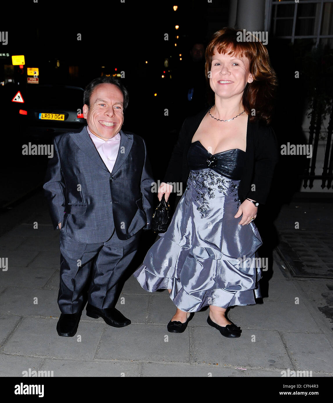 Warwick Davis and wife Sam Davis, at the BBC Radio 1 Cover party held ...
