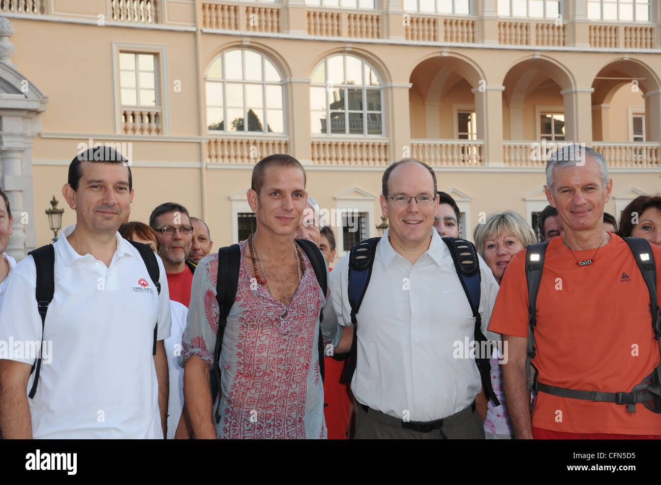 Albert II Prince of Monaco hiking for the centenary of Alpine Club Mont ...