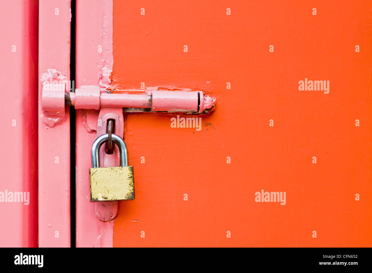 door with lock Stock Photo - Alamy