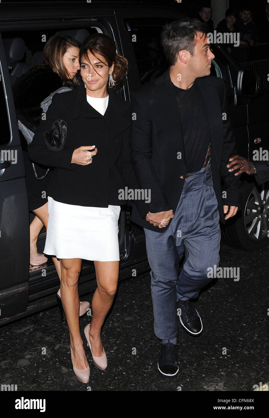 Robbie Williams and wife Ayda Field at The BRIT Awards 2011 afterparty ...