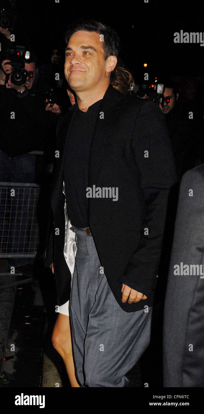 Robbie Williams at The BRIT Awards 2011 afterparty held at the Savoy ...