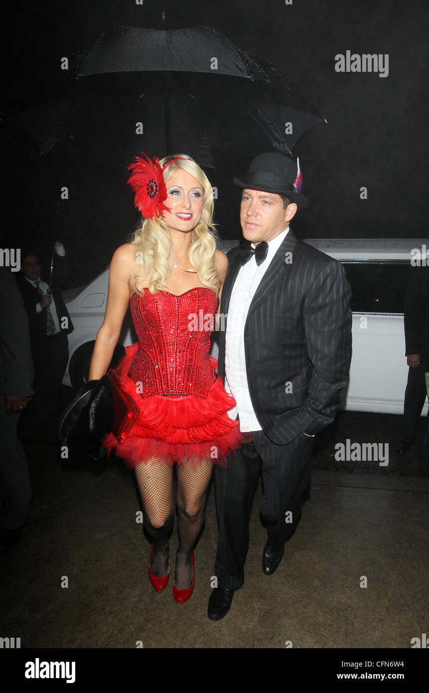 Paris Hilton and Cy Waits arrive at a private residence in Hollywood ...