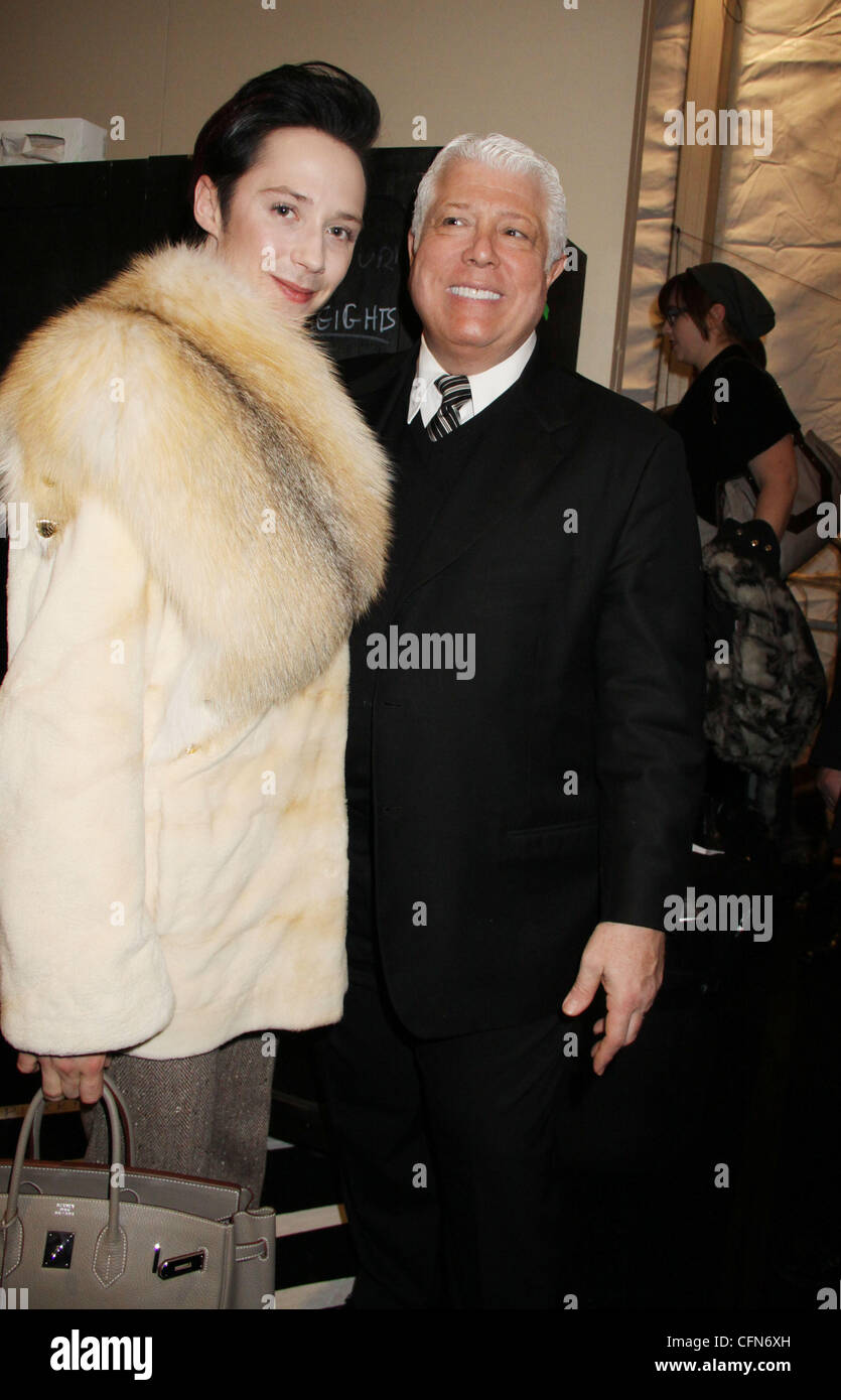 Johnny Weir and Designer Dennis Basso Mercedes-Benz IMG New York ...