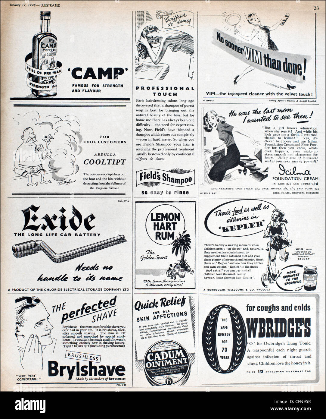 Original full page advertisements in magazine of the 1940s advertising ...