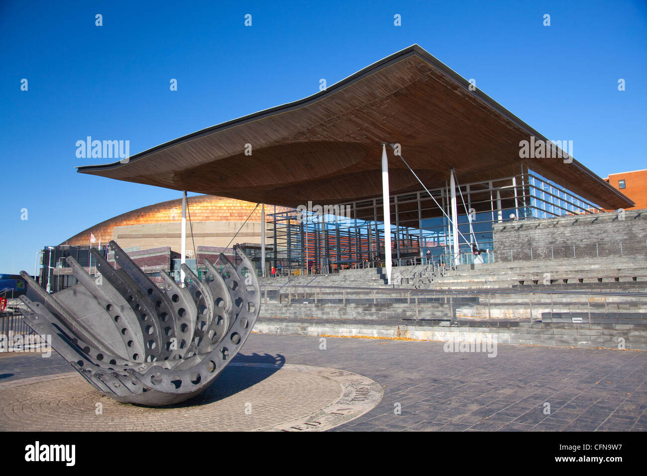The Senedd (Welsh National Assembly Building), Cardiff Bay, Cardiff ...