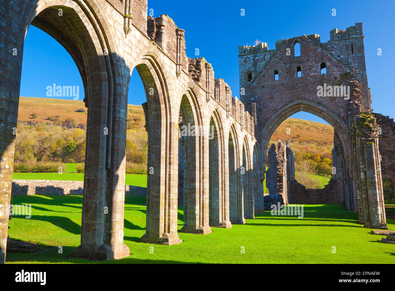 Llanthony Priory, Brecon Beacons, Wales, United Kingdom, Europe Stock ...