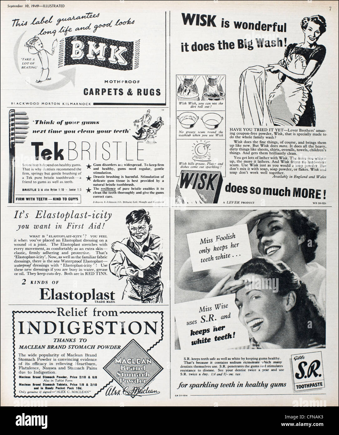 Original full page of advertisements in magazine of the 1940s ...