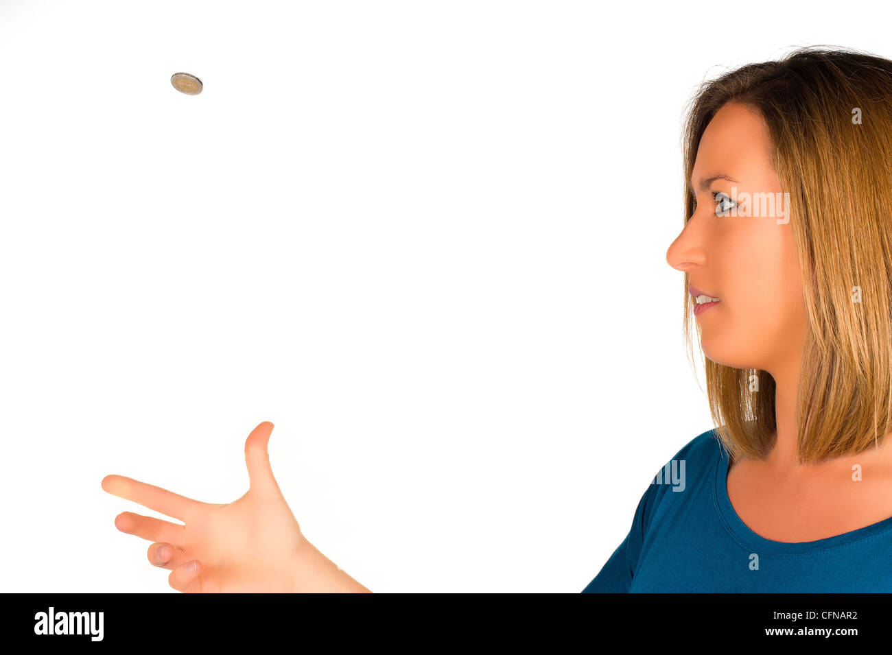 Flipping a coin hi-res stock photography and images - Alamy