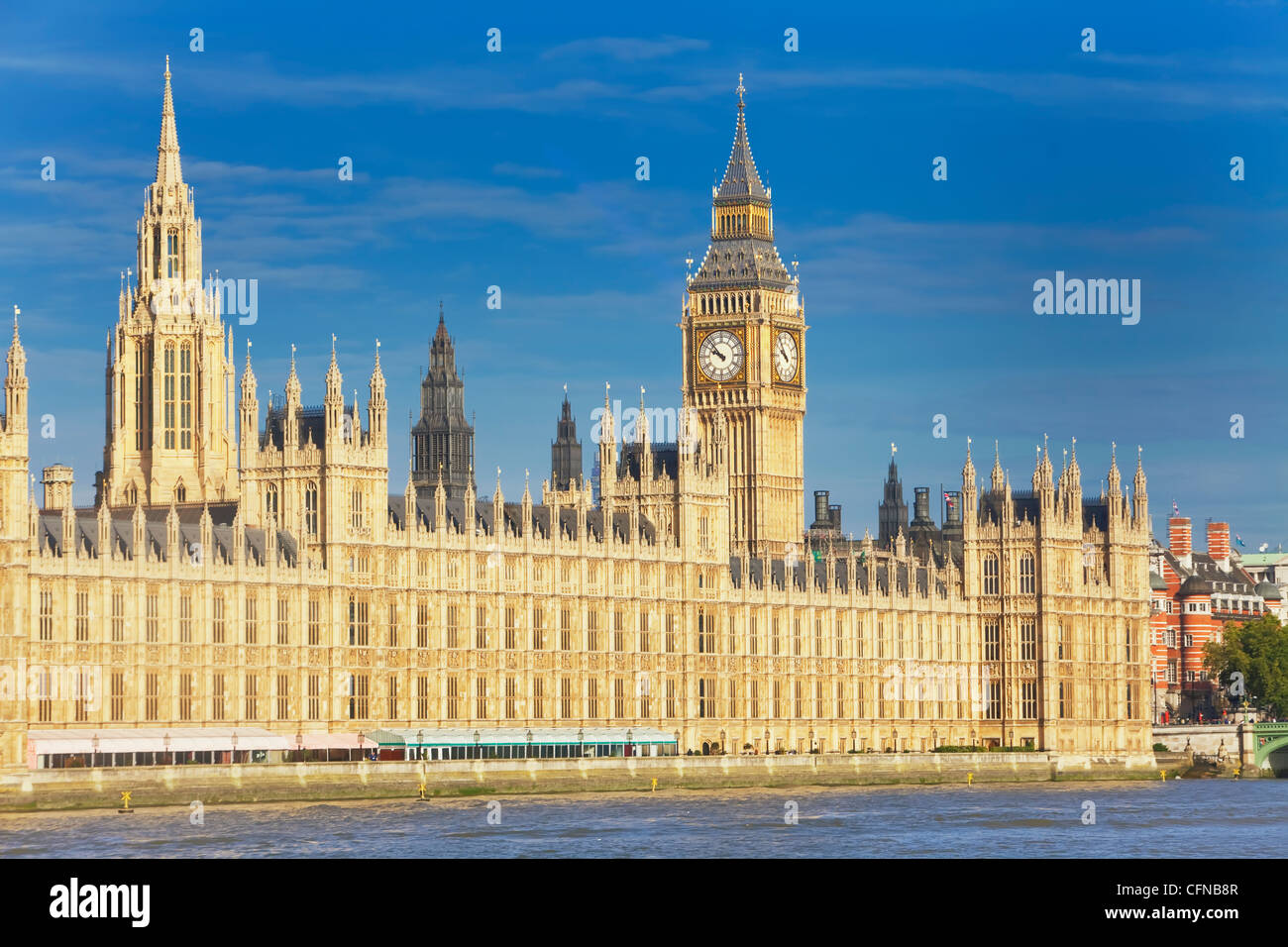 Big Ben, Houses of Parliament and River Thames, Westminster, UNESCO ...