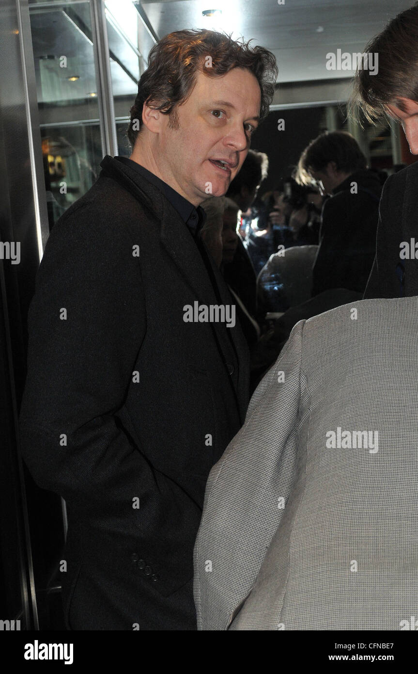 Colin Firth arriving at Heathrow airport London, England - 17.02.11 ...
