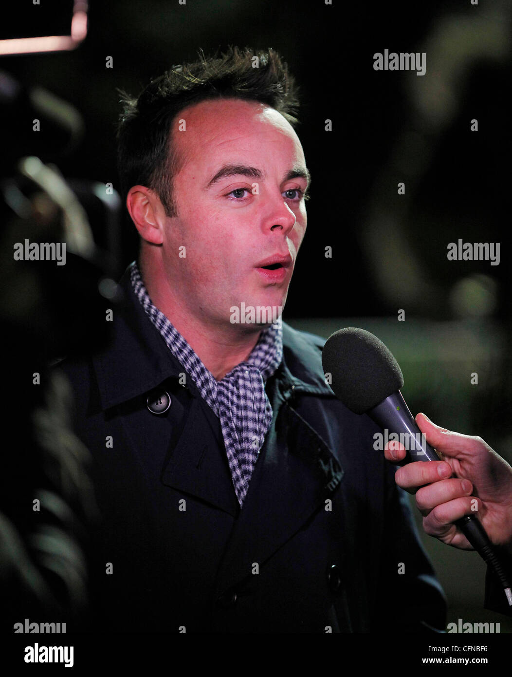 Anthony McPartlin filming 'Ant & Dec's Push the Button' at Kempton Park ...