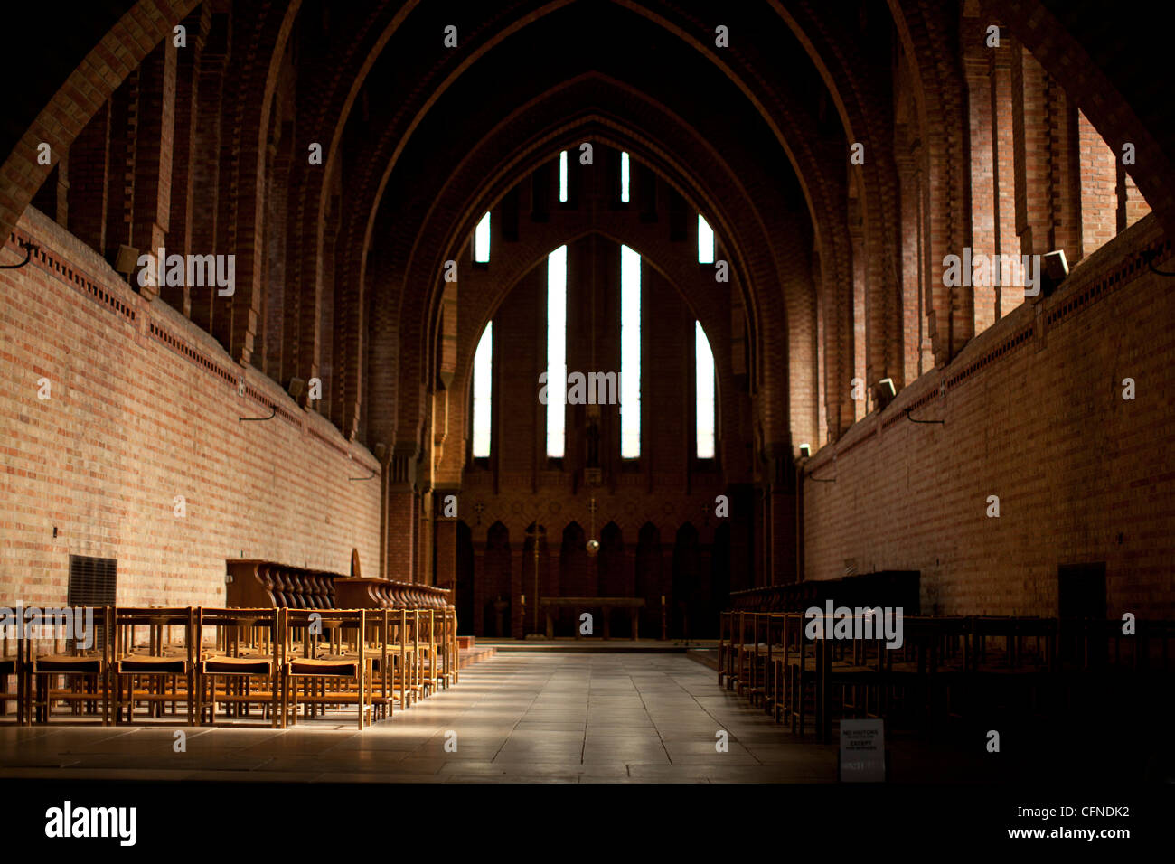 The interior of Quarr Abbey near Ryde, Isle of Wight, a Benedictine ...