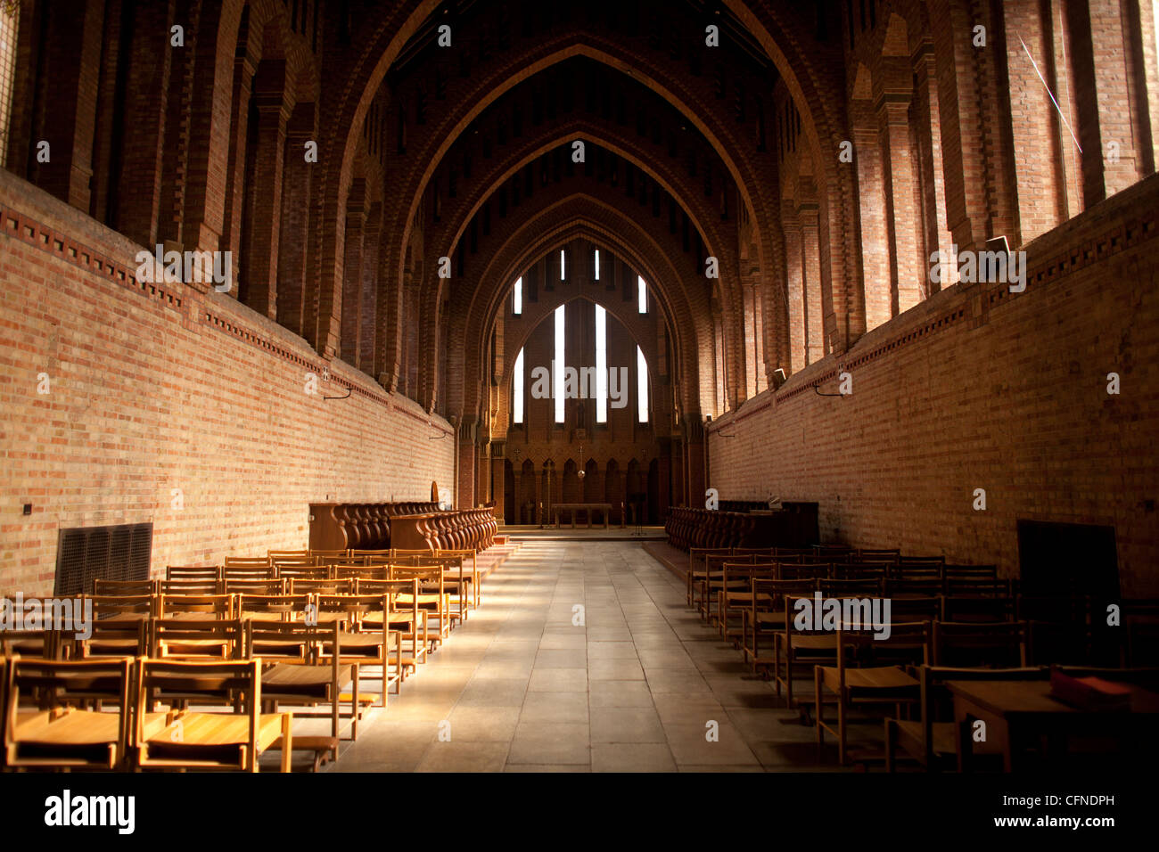 The interior of Quarr Abbey near Ryde, Isle of Wight, a Benedictine ...