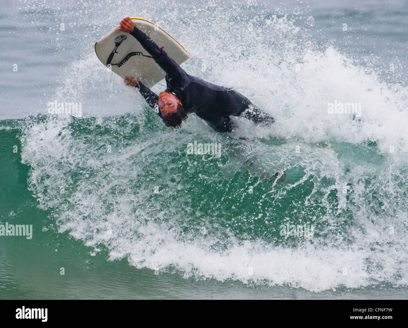 Body board surfer Stock Photo - Alamy