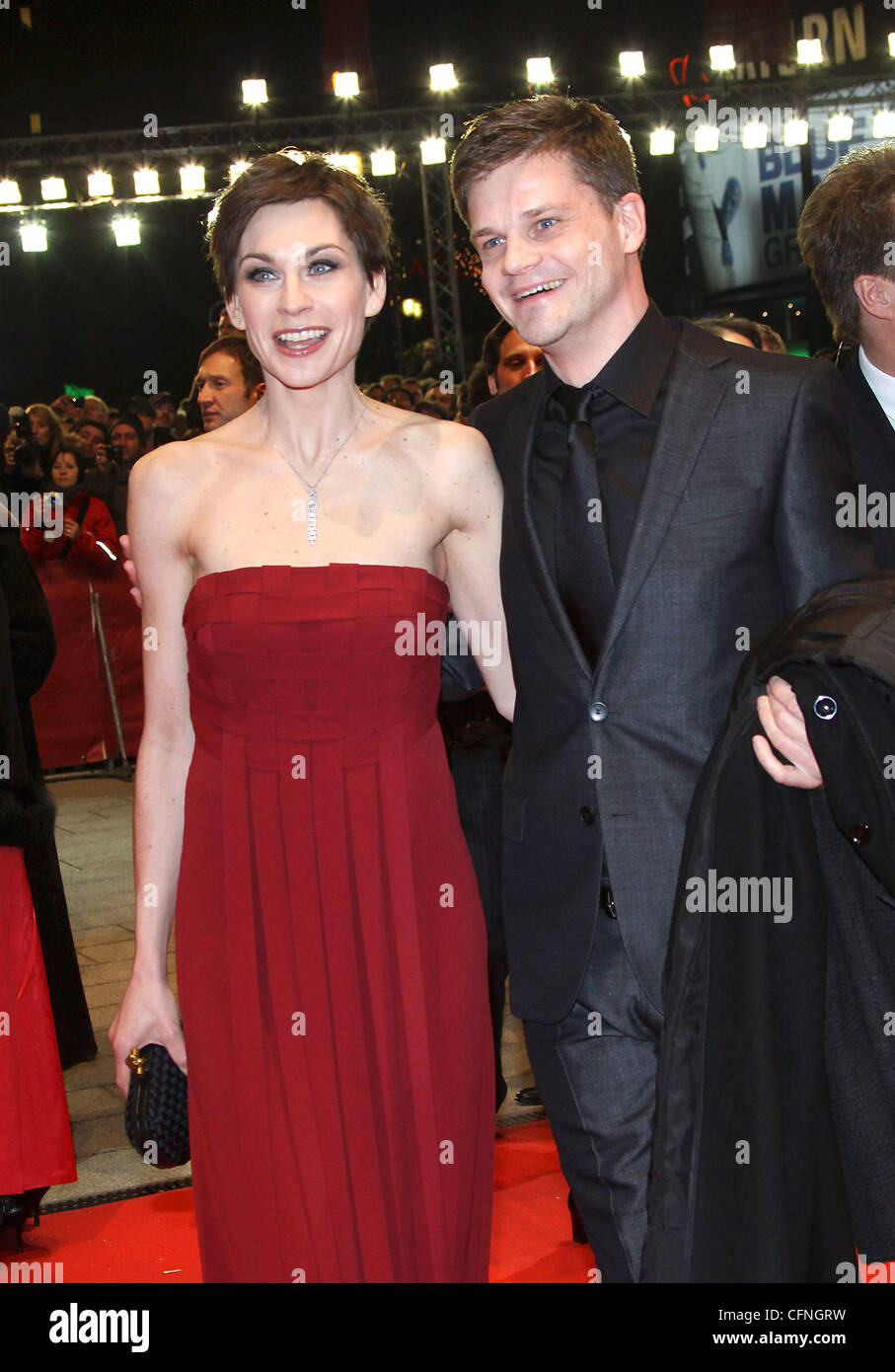 German actress Christiane Paul (Strenesse dress, Cartier jewelry) and ...