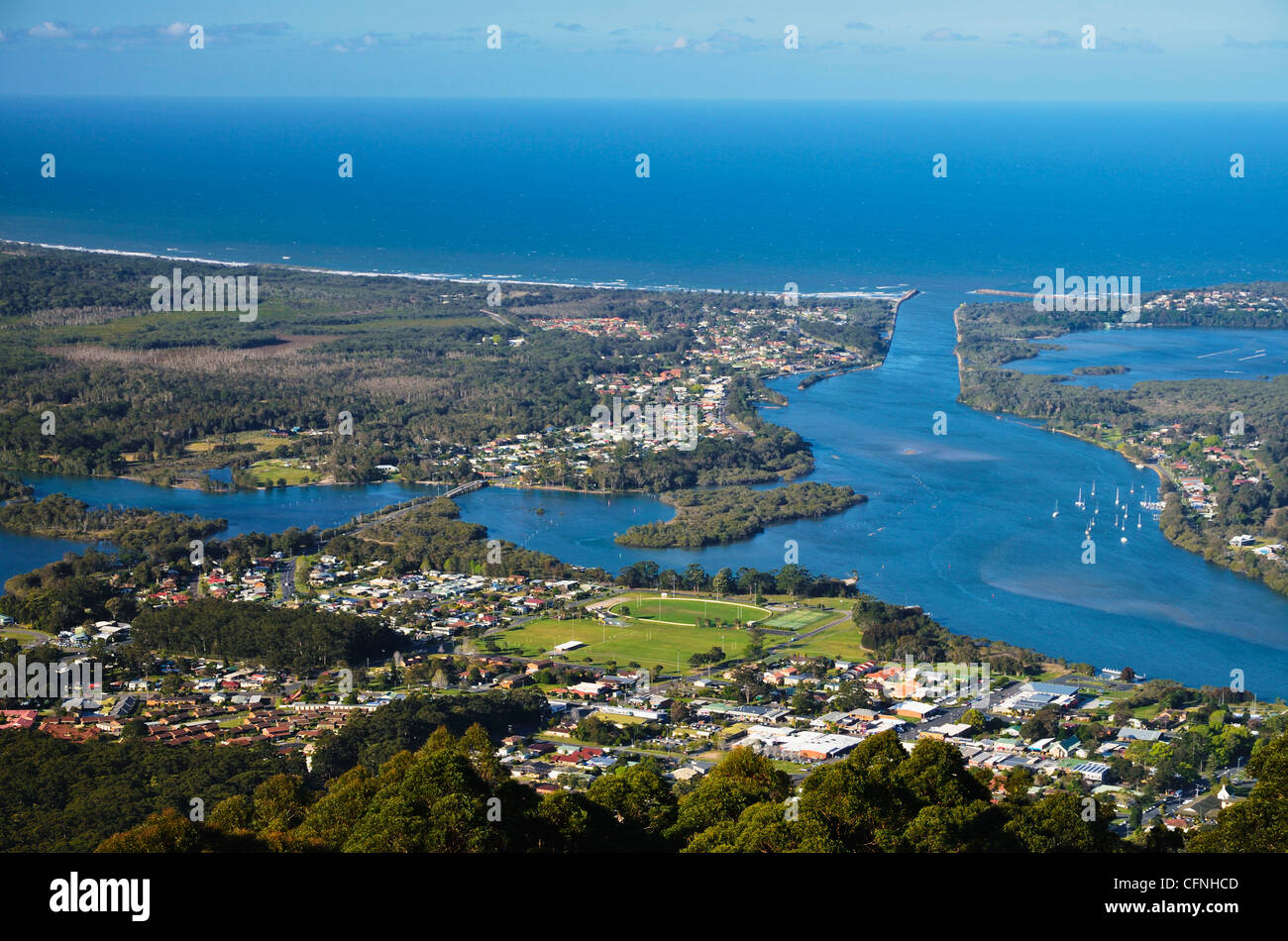 View from North Brother Mountain of North Haven and Queenslake, New ...