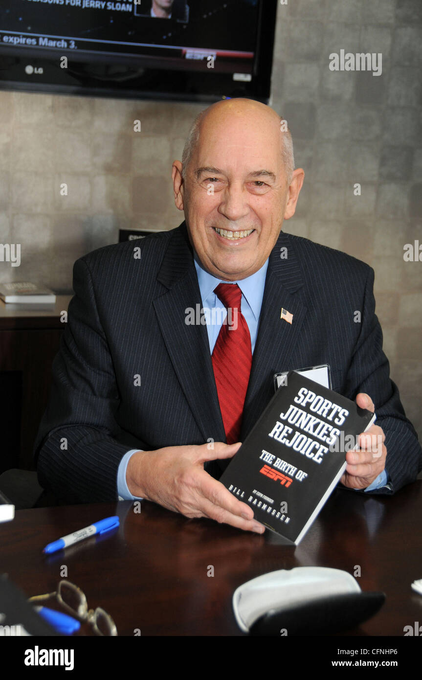 ESPN's founder Bill Rasmussen book signing party at Zarwin Baum in ...
