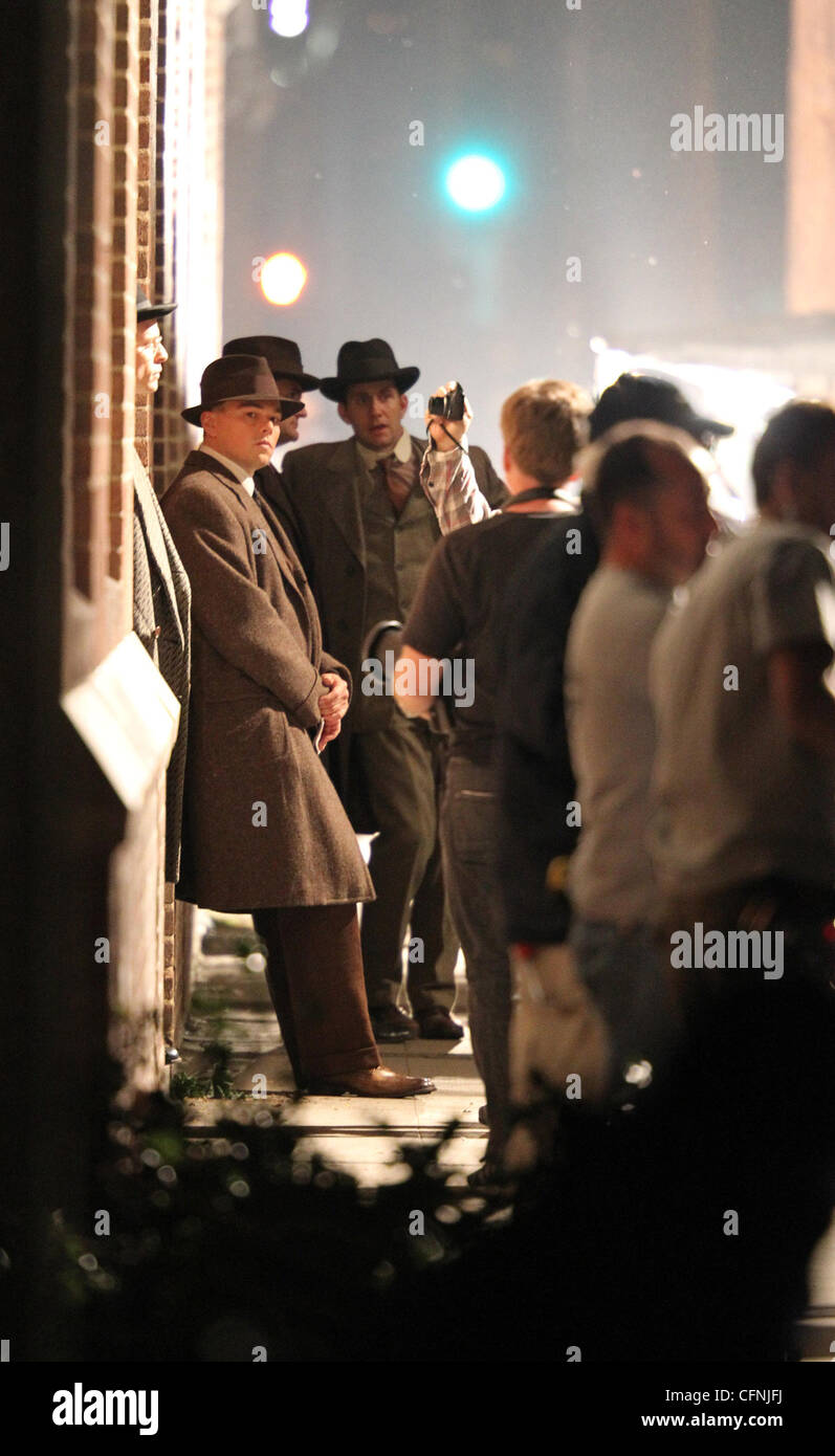 Leonardo DiCaprio on the set of Clint Eastwood's new film 'J. Edgar ...