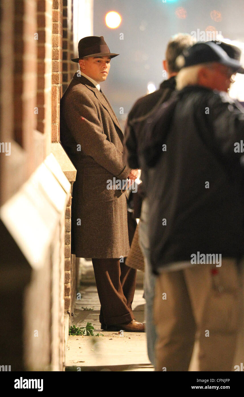 Leonardo DiCaprio on the set of Clint Eastwood's new film 'J. Edgar ...