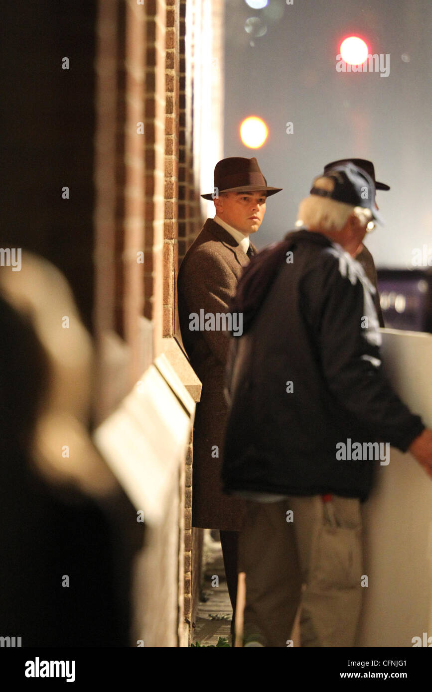 Leonardo DiCaprio on the set of Clint Eastwood's new film 'J. Edgar ...