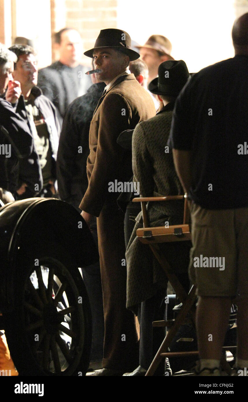 Leonardo DiCaprio on the set of Clint Eastwood's new film 'J. Edgar ...
