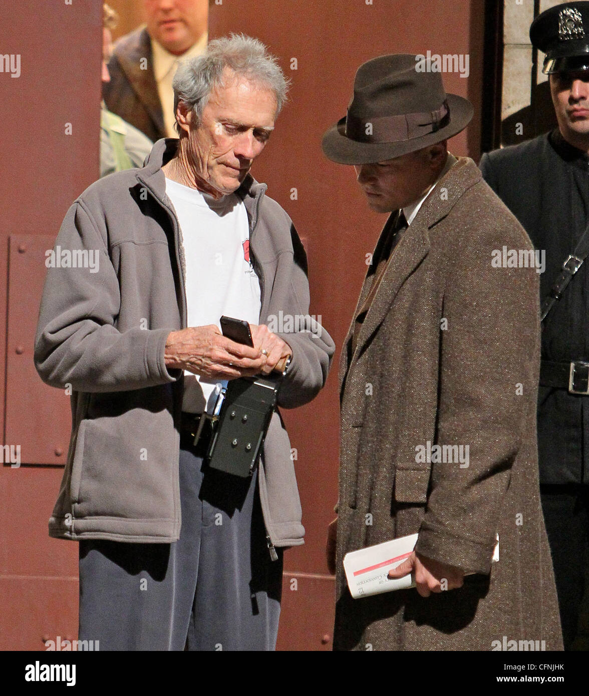 Leonardo DiCaprio and Clint Eastwood on the set of their new film 'J ...