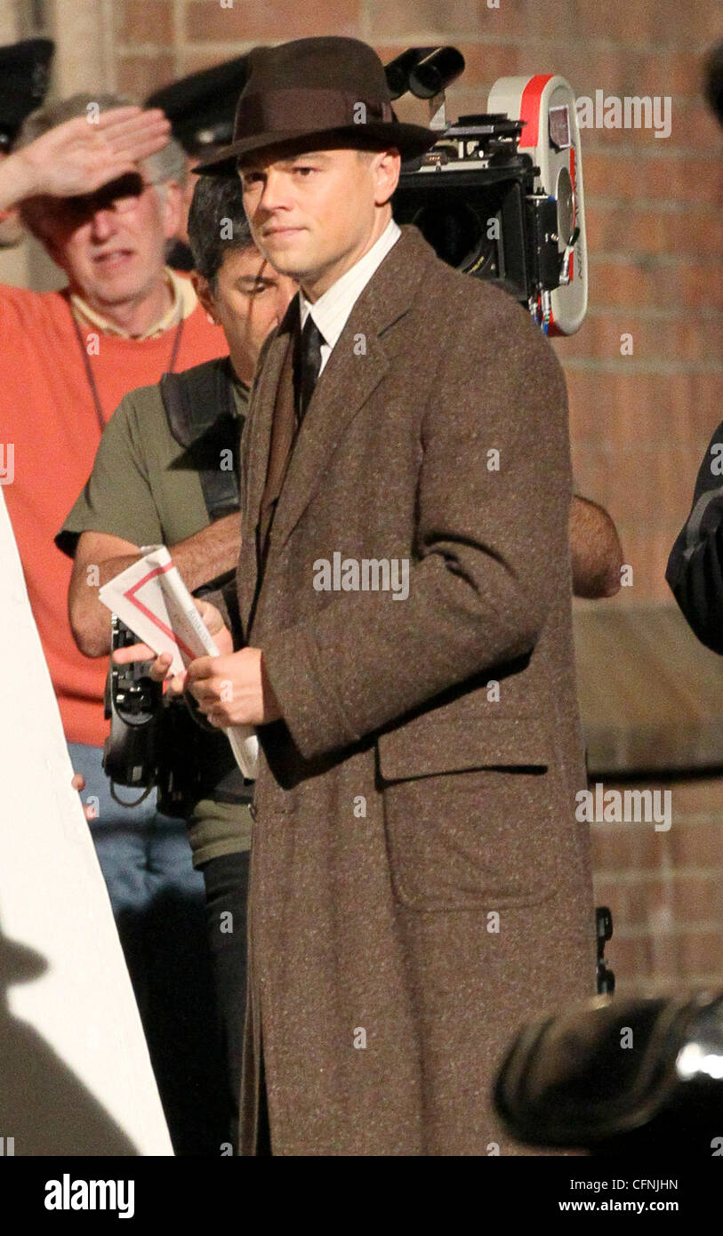 Leonardo DiCaprio on the set of Clint Eastwood's new film 'J. Edgar ...