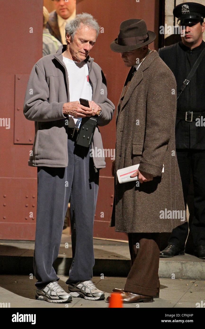 Leonardo DiCaprio and Clint Eastwood on the set of their new film 'J ...