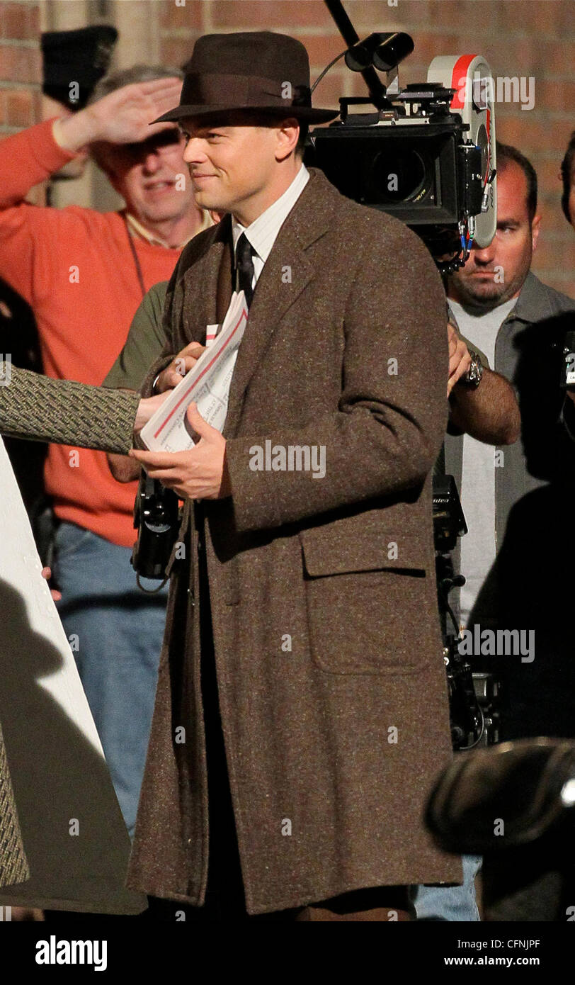 Leonardo DiCaprio on the set of Clint Eastwood's new film 'J. Edgar ...
