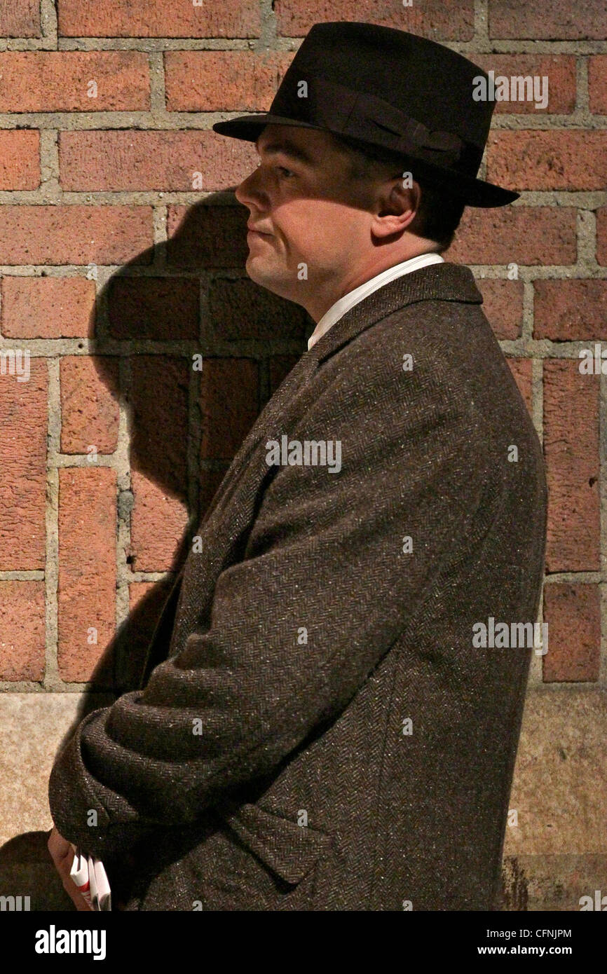 Leonardo DiCaprio on the set of Clint Eastwood's new film 'J. Edgar ...
