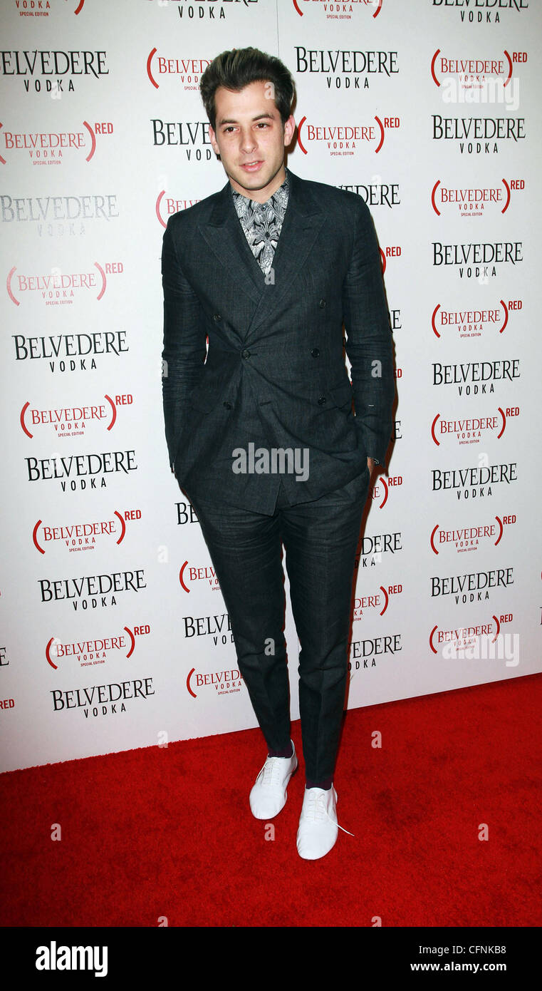 Mark Ronson Belvedere Vodka Launch Party For (RED) Special Edition ...